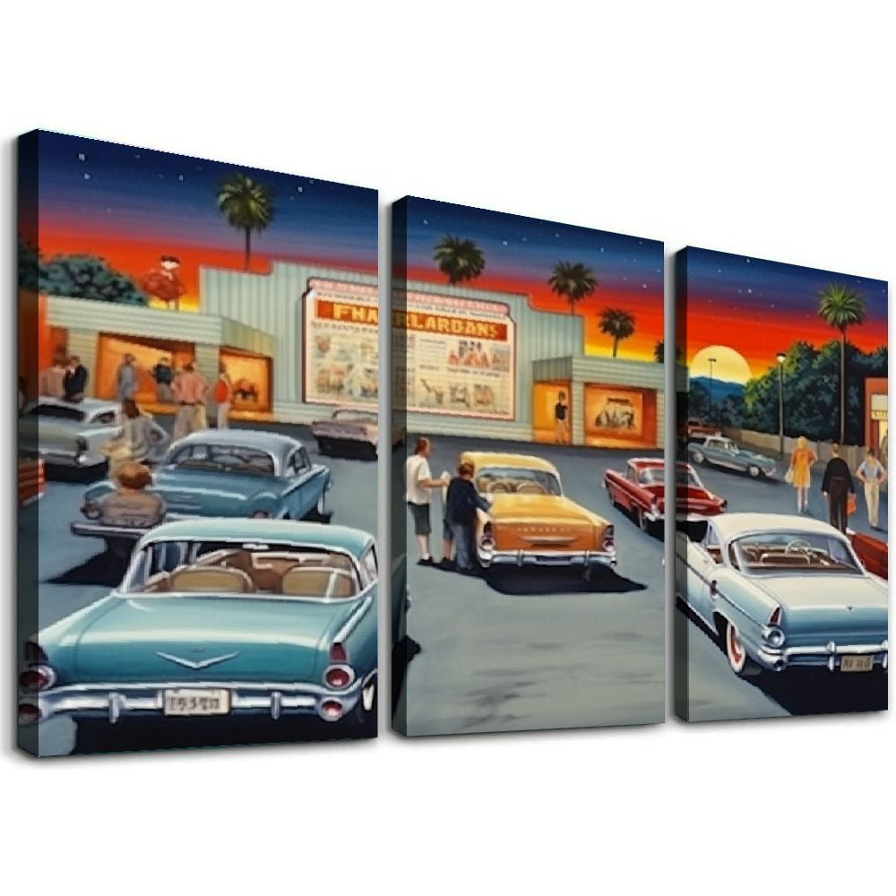 Nawypu Mission Drive-in 12''x16''X3 Panels Poster Print - Walmart.com