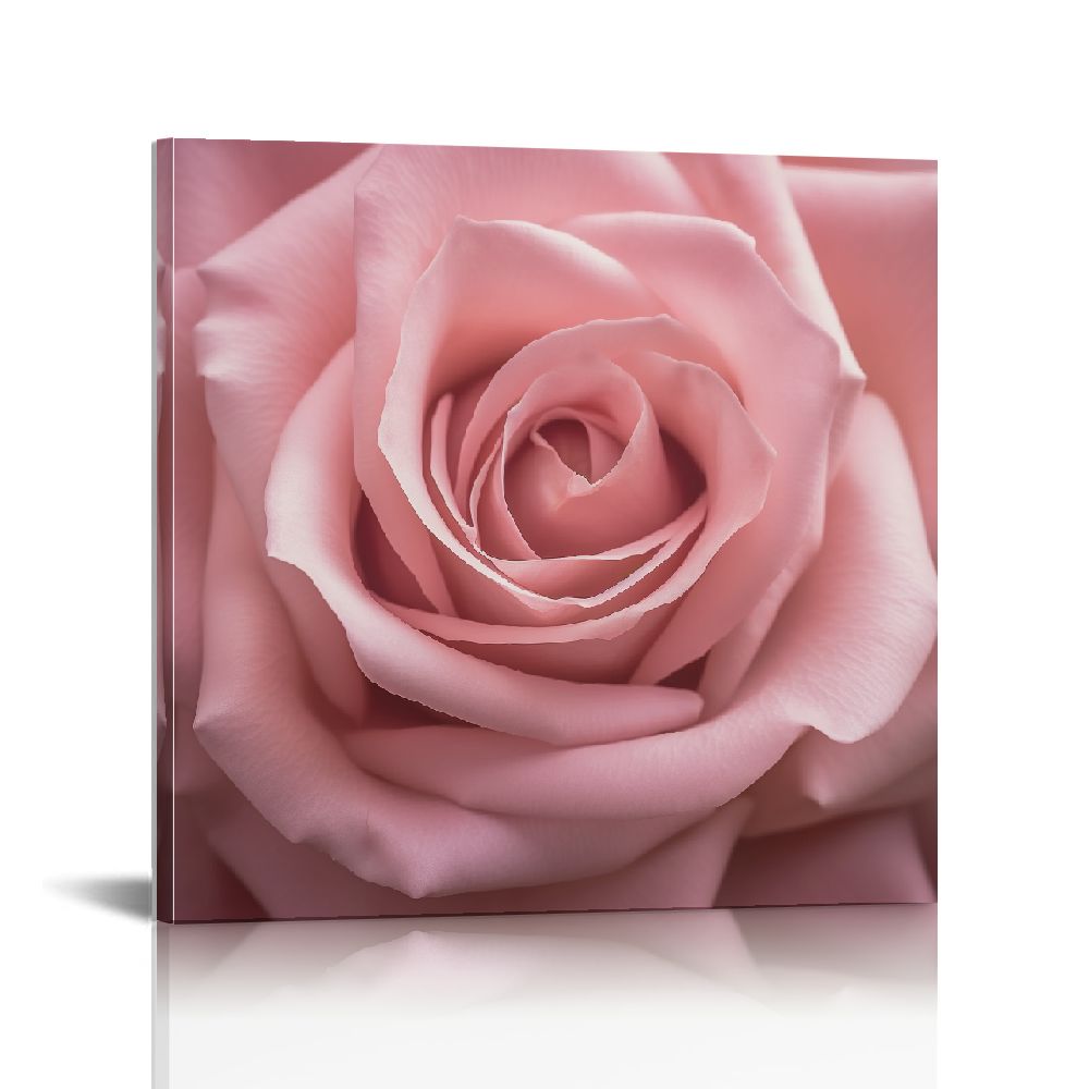 Nawypu Misty Rose Pink Rose by Cora Niele, 24x24-Inch Canvas Wall Art ...