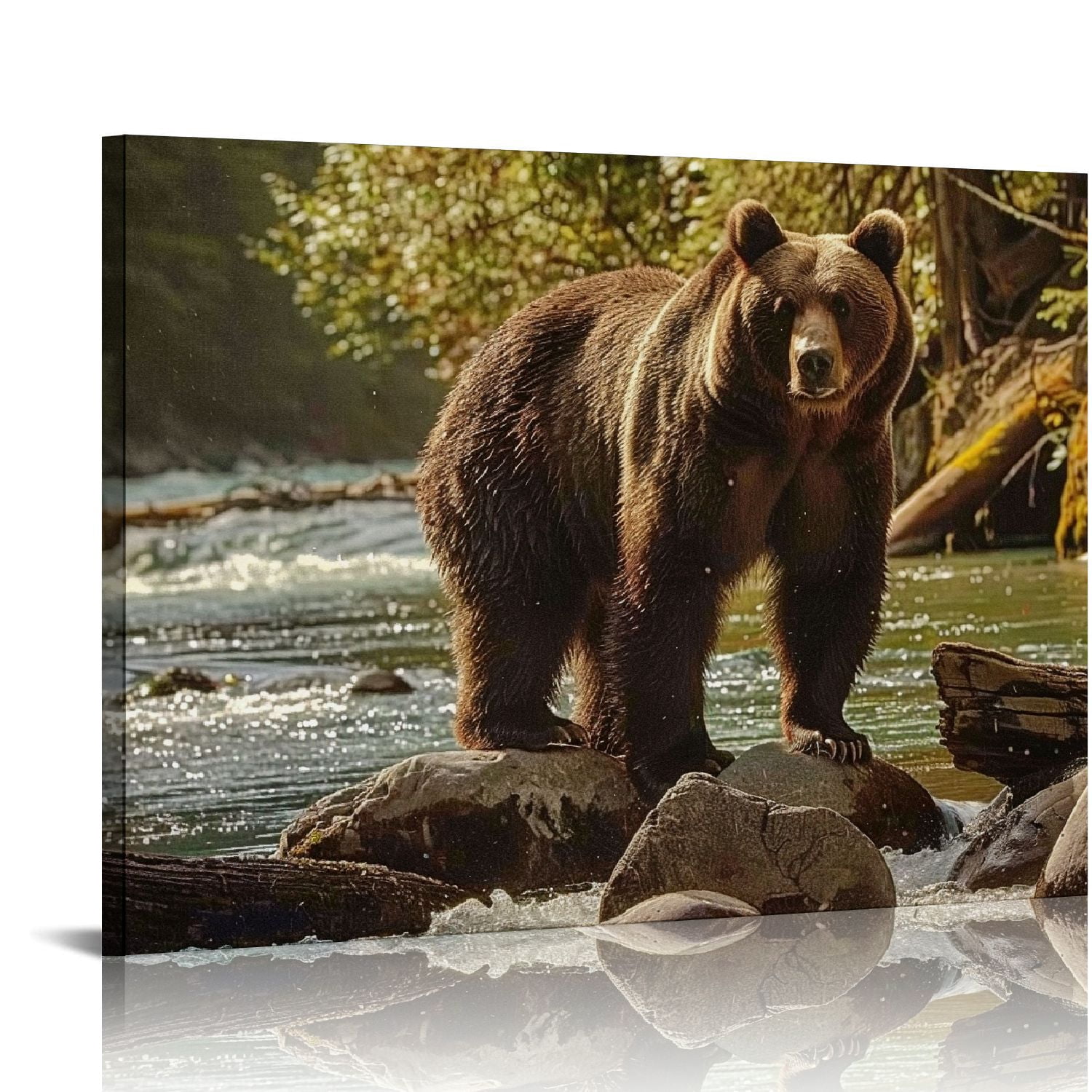 Nawypu Modern Bear Canvas Wall Art Decor Poster Animal Pictures ...