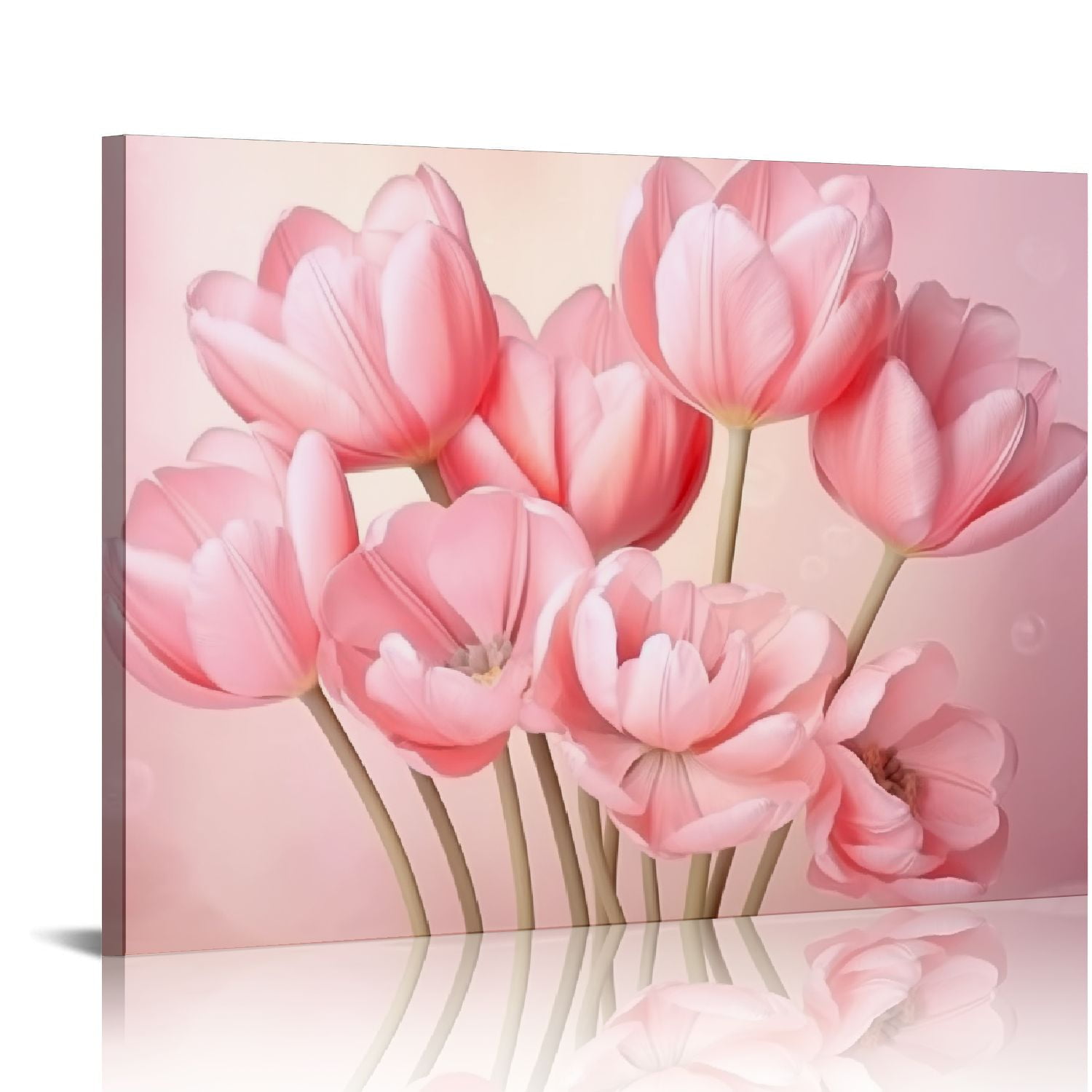 Nawypu Modern Minimalist Tulip Poster Pink Botanical Flower Poster Room ...