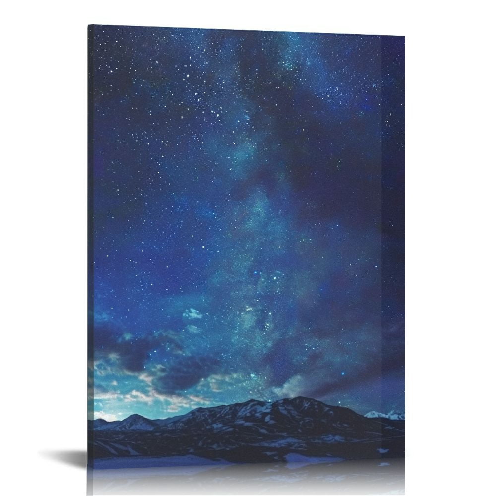 Nawypu Modern Starry Night Canvas Poster Wall Art Decoration with ...