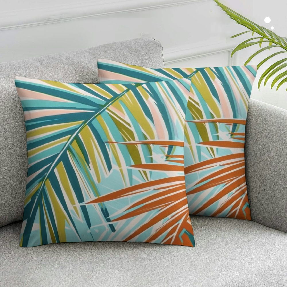 Nawypu Modern Tropical Hawaii Pillow Covers Outdoor Palm Leaves