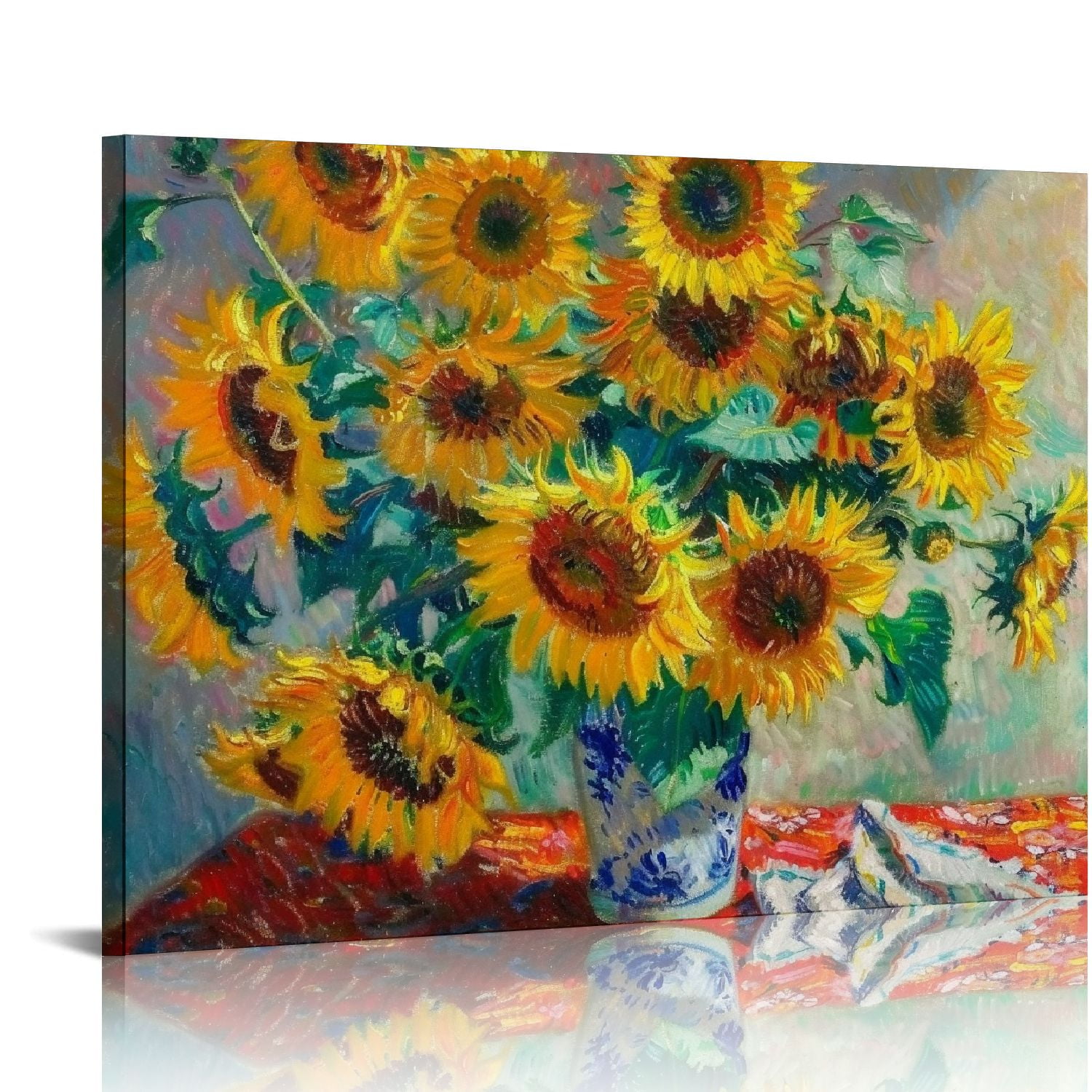 Nawypu Monet Sunflowers Floral Picture Decor Wall Art Famous Flower ...