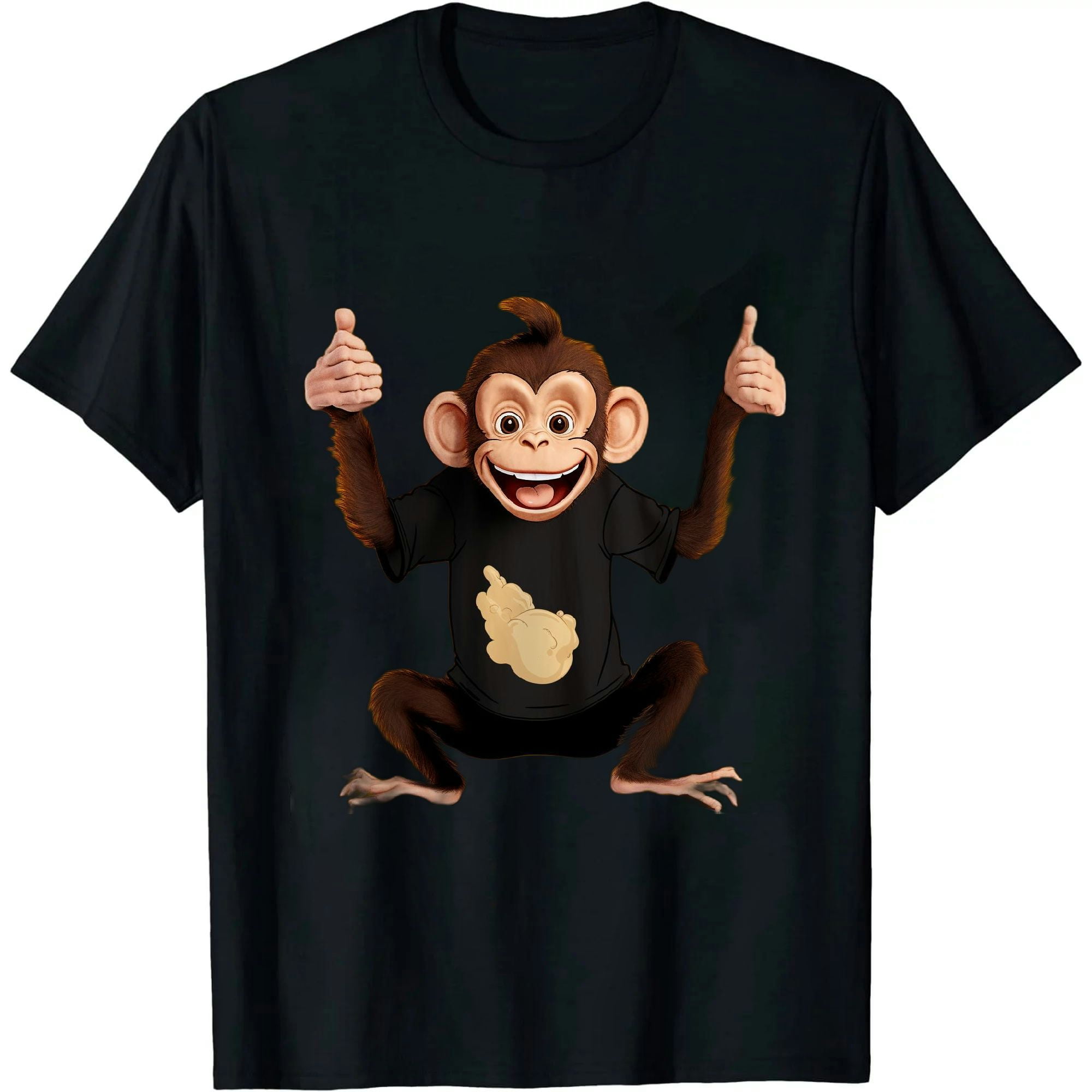 Nawypu Monkey Dabbing Kid's Favorite Dancing Monkey Dab Funny T-Shirt ...