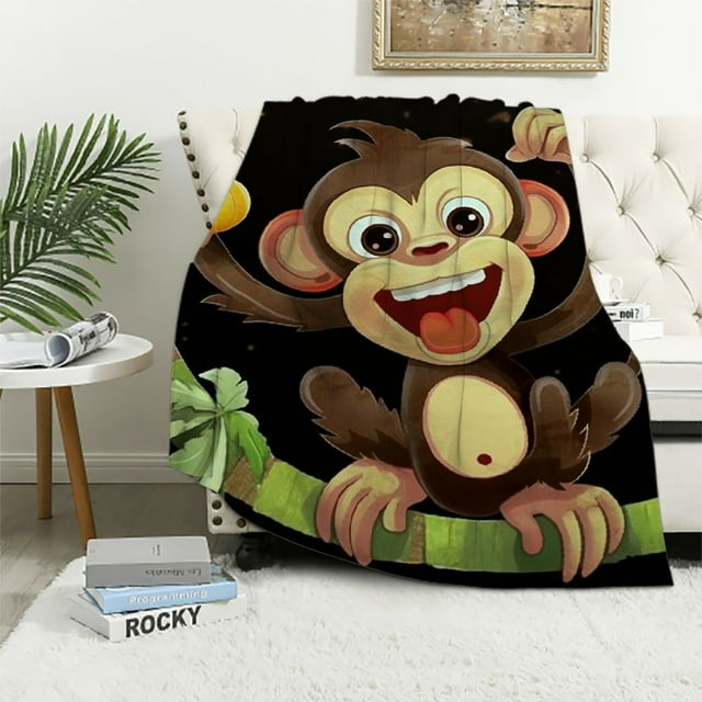 Nawypu Monkey Throw Blanket I Just Freaking Love Monkey Blanket Gifts ...
