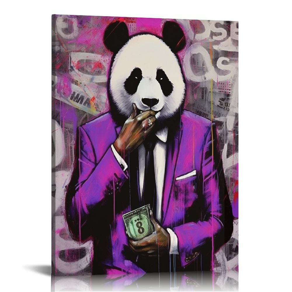 Nawypu Monopolys Graffiti Posters Money Dollar Panda Poster Canvas Wall ...