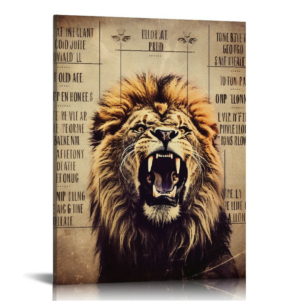 Nawypu Motivational Lion Wall Art King Animal Lion Rules of Life Quotes ...