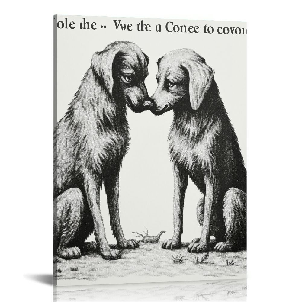 Nawypu Motivational Quote Inspirational Two Wolves Painting Canvas Wall ...