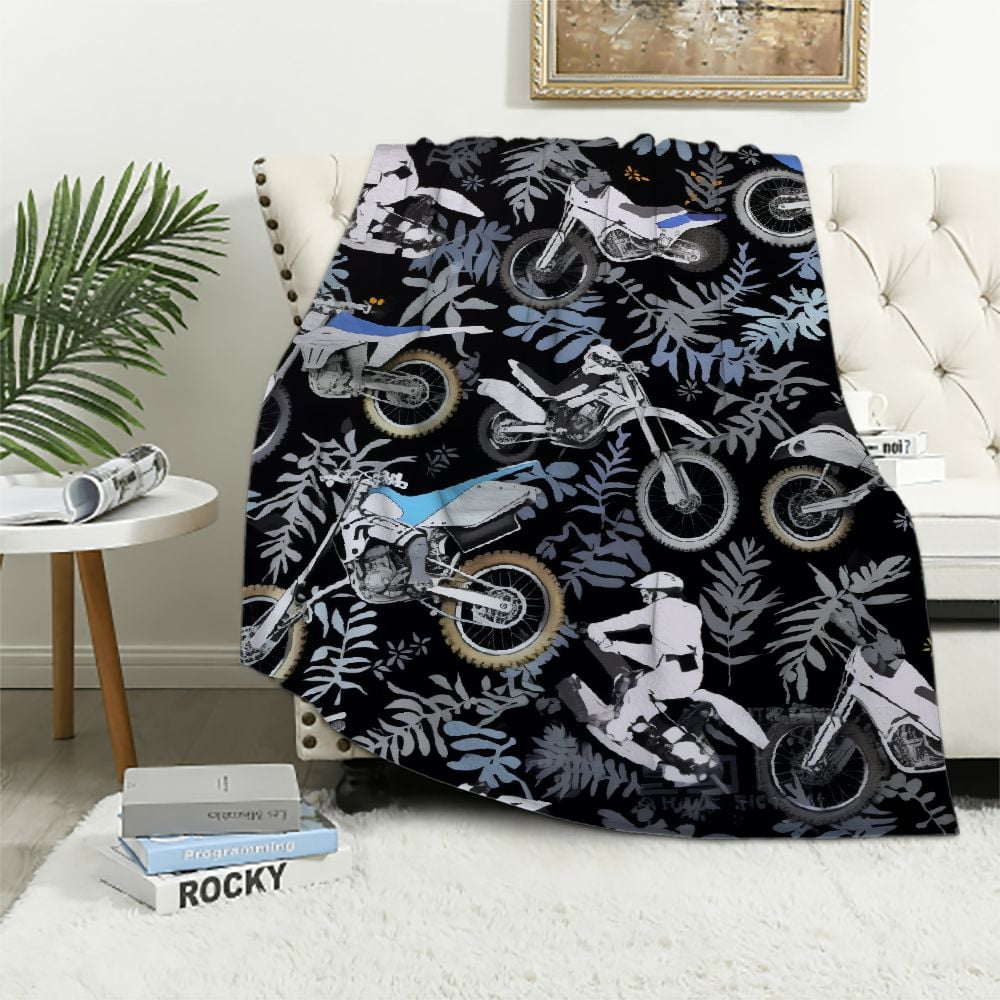 Nawypu Motorcycles Dirt Bike Blanket Gifts Super Soft Throw Blankets ...