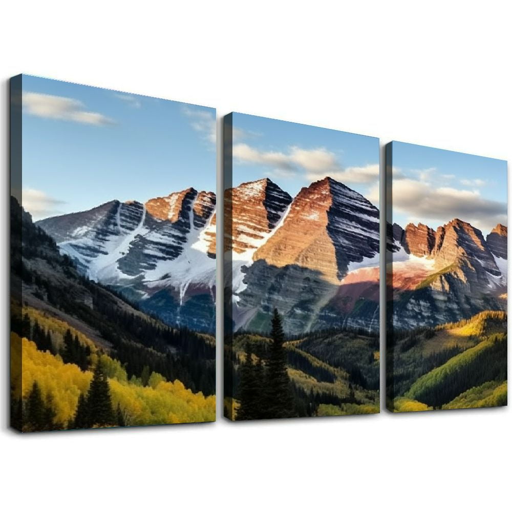 Nawypu Mountain Wall Decor Sunrise Sunlight in Aspen Colorado Rocky ...