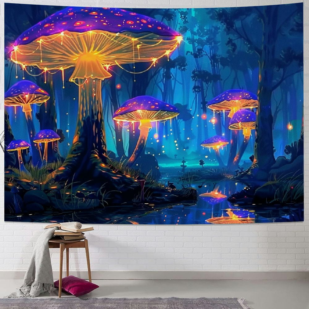 Nawypu Mushroom Tapestry Tapestry Wall Hanging Mushroom Wall Tapestry ...
