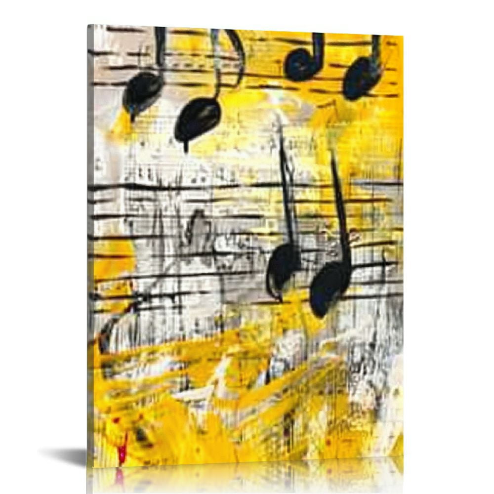 Nawypu - Music Note Canvas Prints Musical Art Theme Picture Wall Decor ...