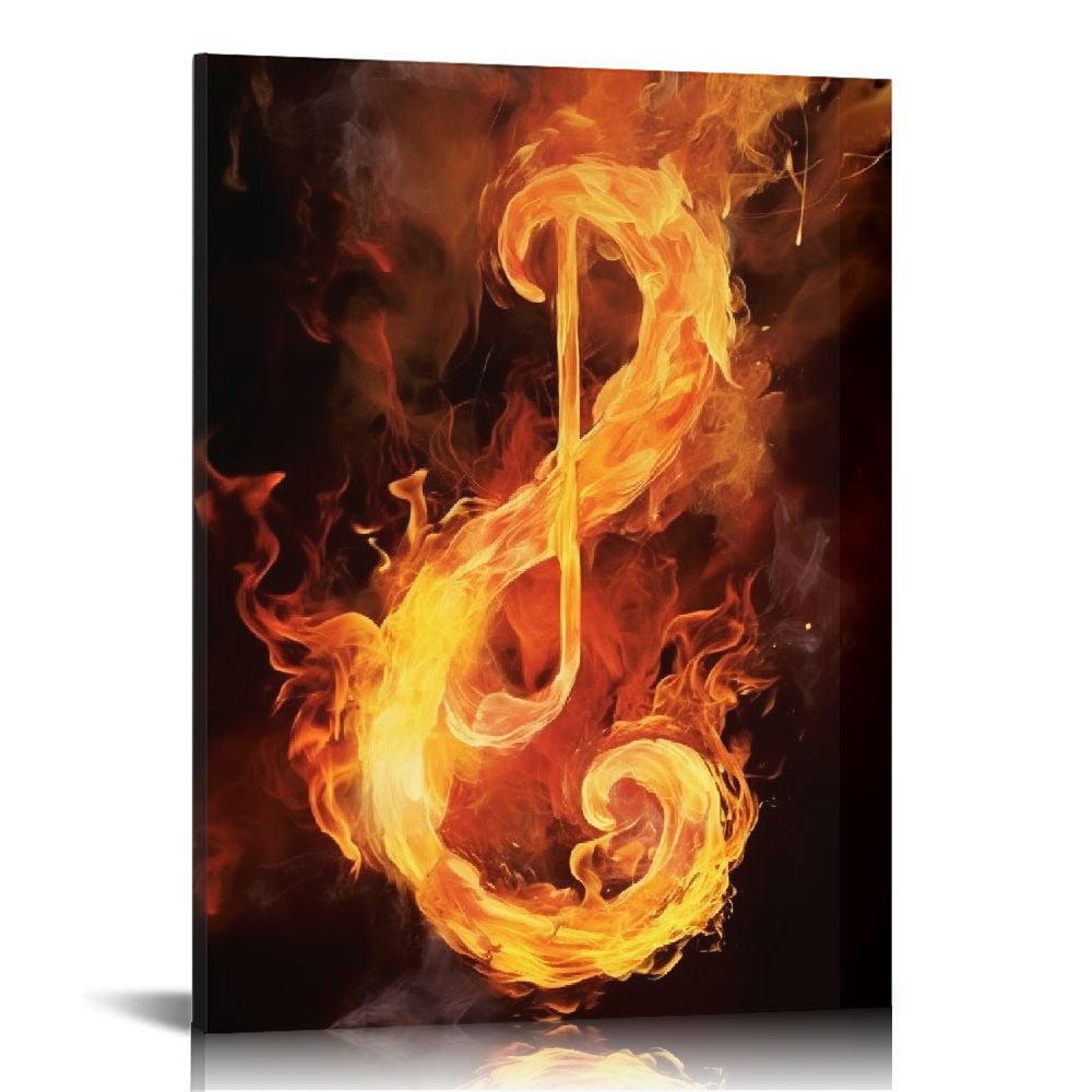 Nawypu Music Notes Canvas Print Wall Art Painting for Home Abstract ...