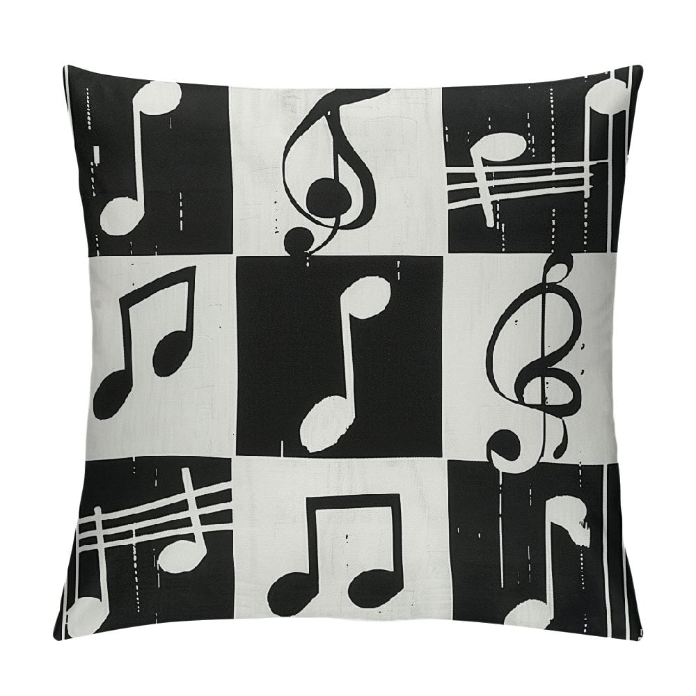 Nawypu Music Theme Pillow Cover Abstract Piano Musical Notes Square ...