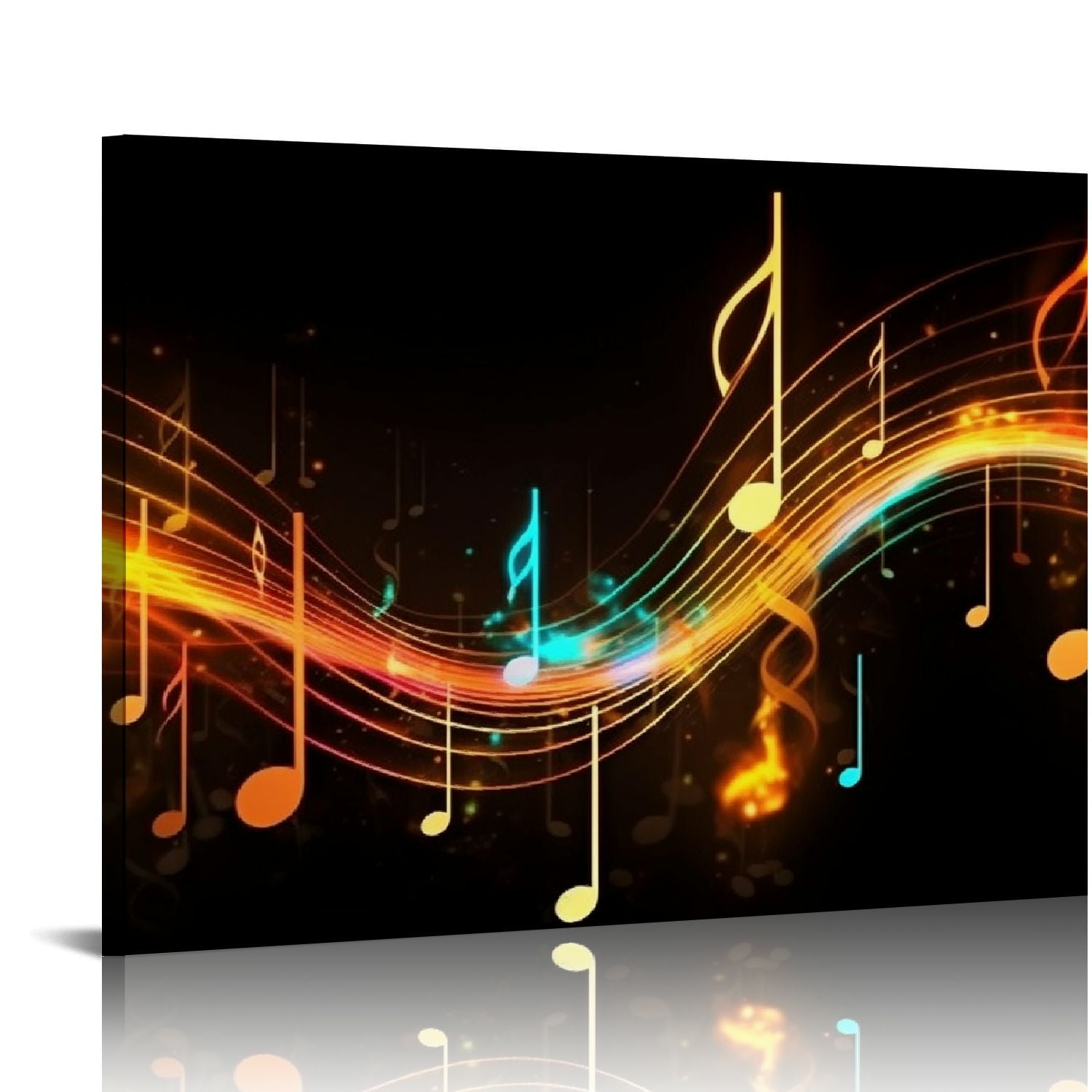 Nawypu Music Wall Art for Bedroom, PIY Modern Musical Note Canvas ...