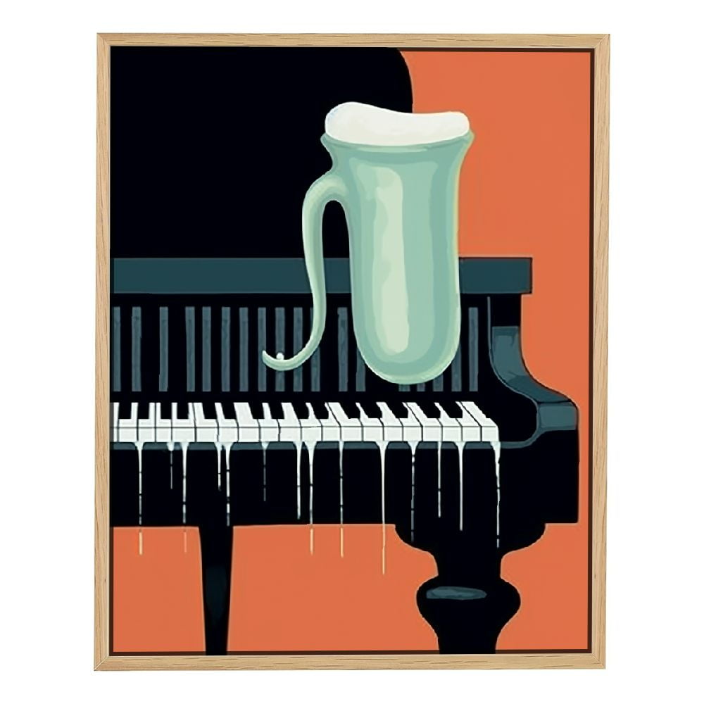 Nawypu Music Wall Art Decor Piano Keyboard Canvas Art Poster, Modern ...