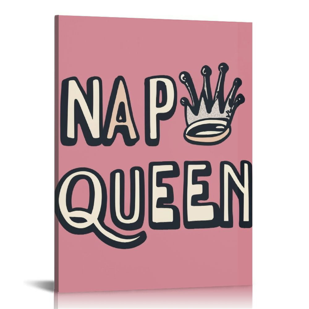 Nawypu Nap Queen Poster Minimalist Canvas Wall Art Bedroom Prints ...