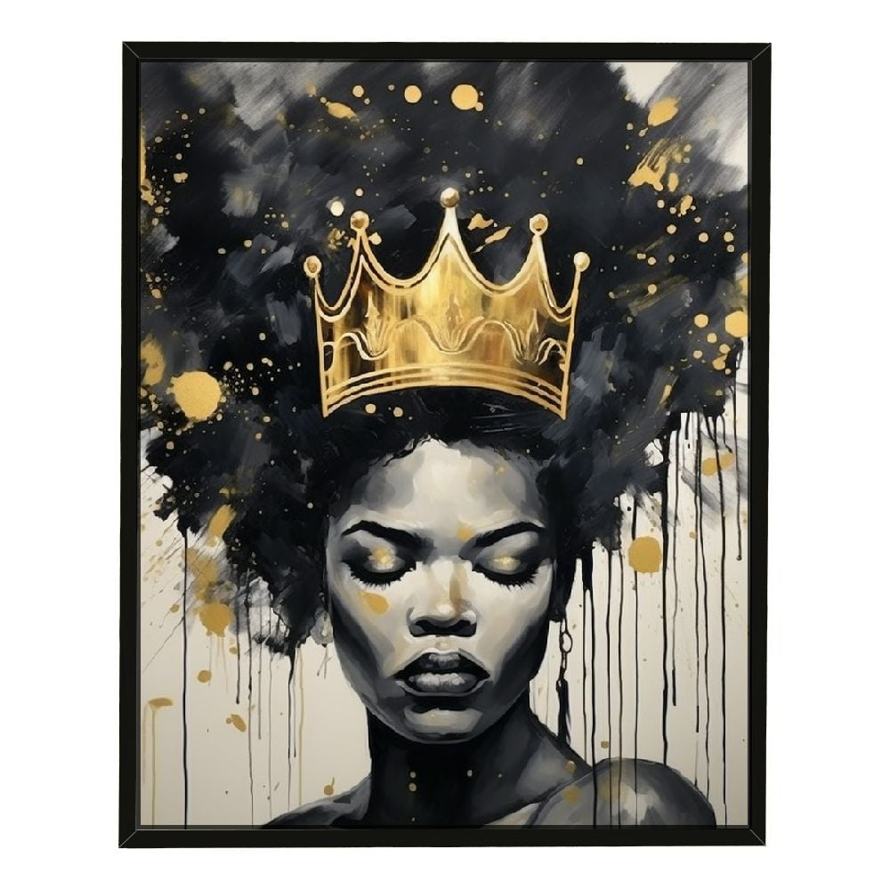 Nawypu Native African American Wall Art: Inspirational Black Girl Wall Art Pictures with Queen ...
