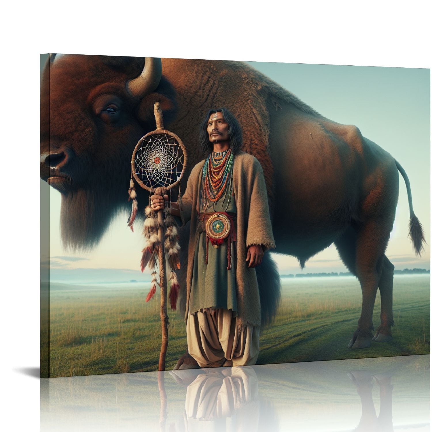 Nawypu Native American White Buffalo Woman Canvas Art Poster And Wall ...