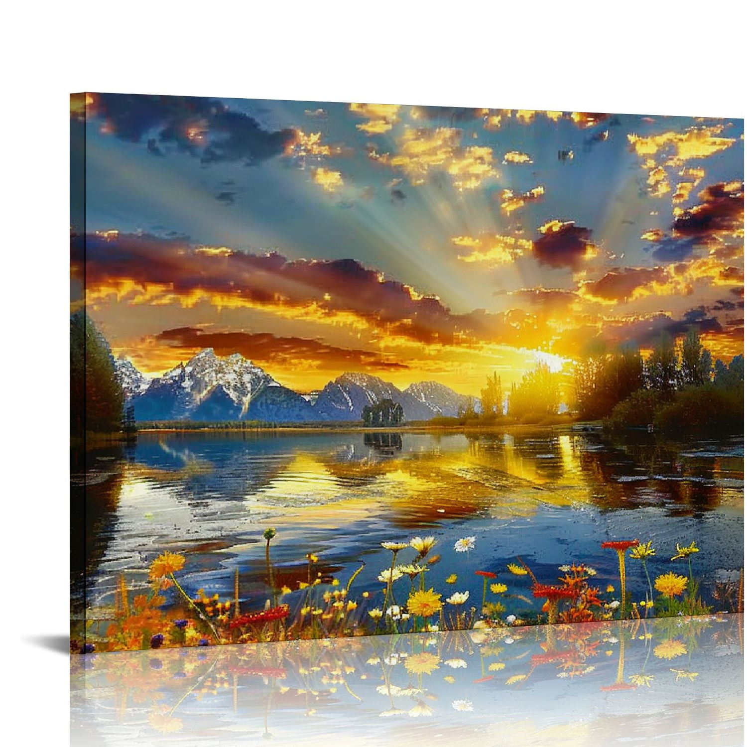 Nawypu Nature Mountain Wall Art for Living Room, National Park ...