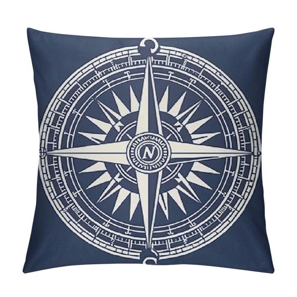Nawypu Nautical Blue Pillow Covers Two-Sided Anchor Lighthouse Sailboat ...