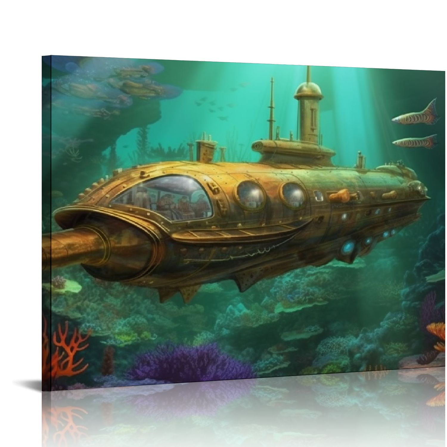 Nawypu Nautilus Jules Verne Submarine Poster Canvas Painting Print Wall ...