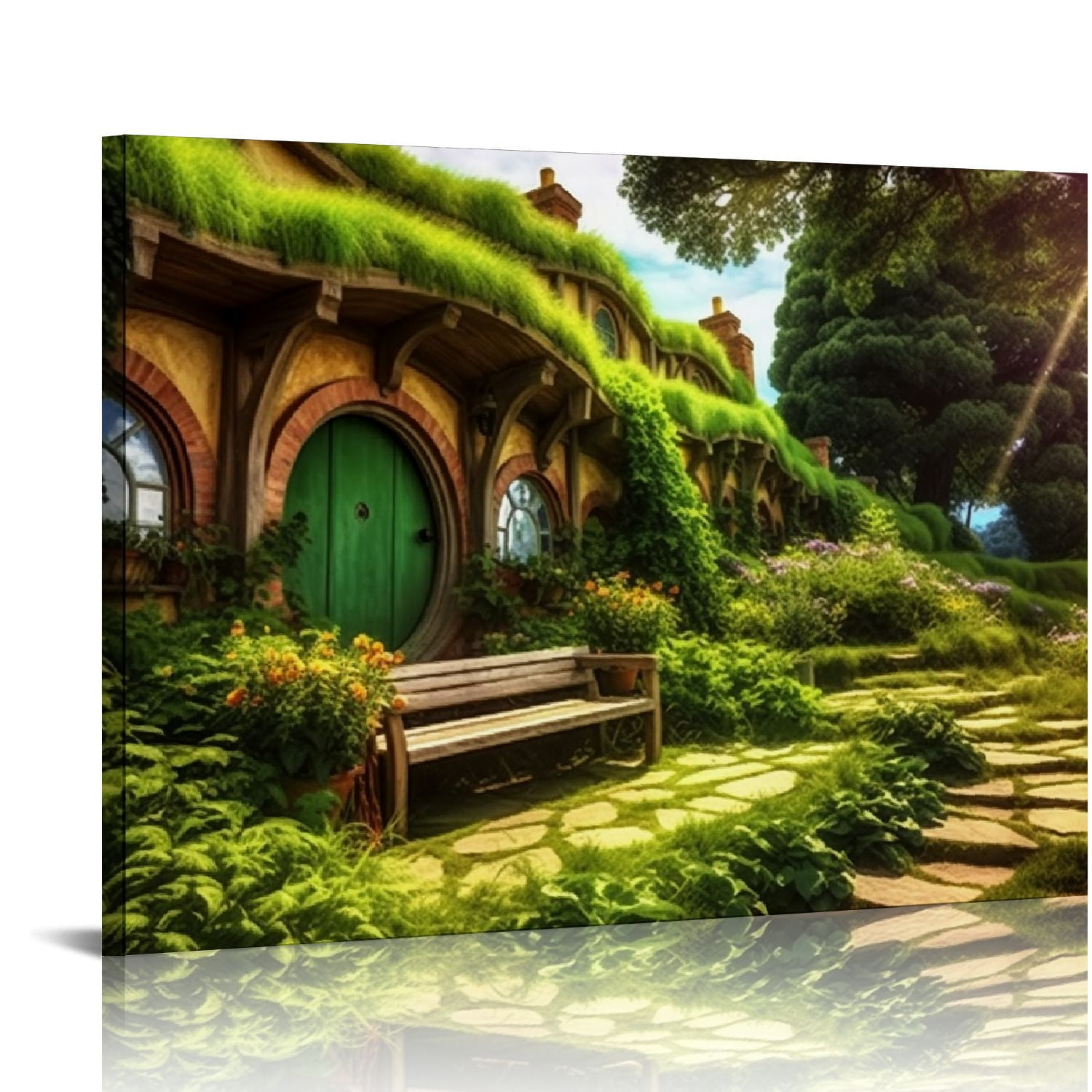 Nawypu New Zealand Hobbiton Village Canvas Wall Art Landscape Posters ...