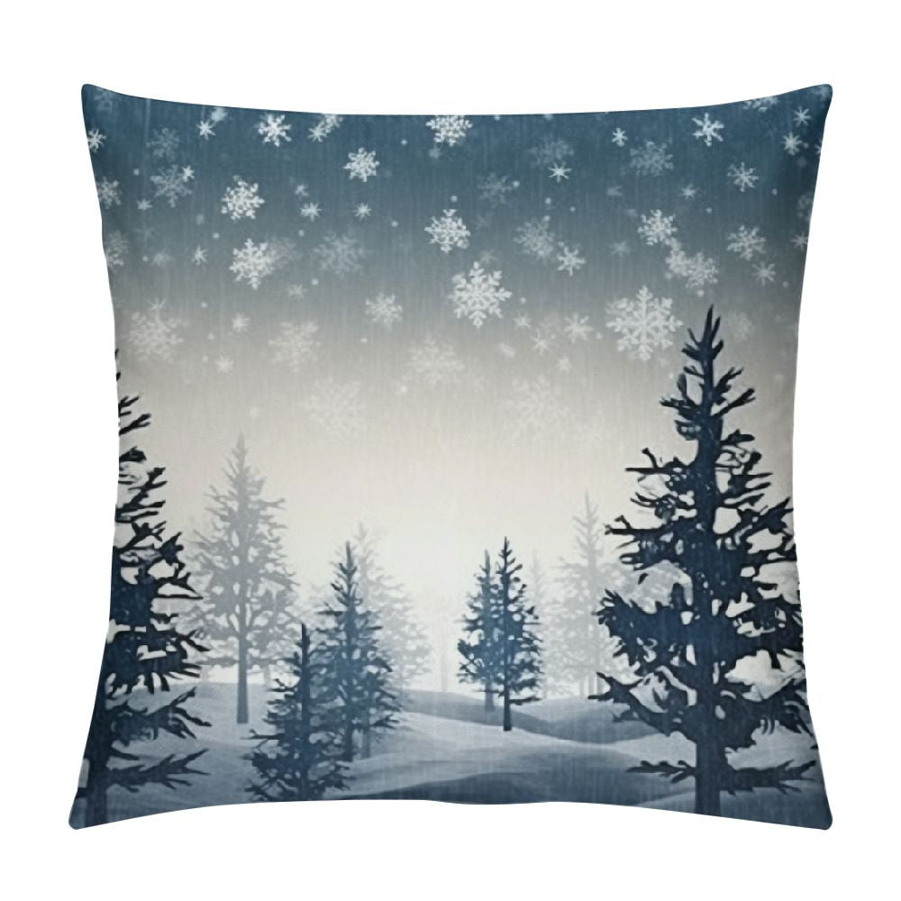 Nawypu Nice Pine Trees Snowflake Christmas Decor Burlap Decorative ...