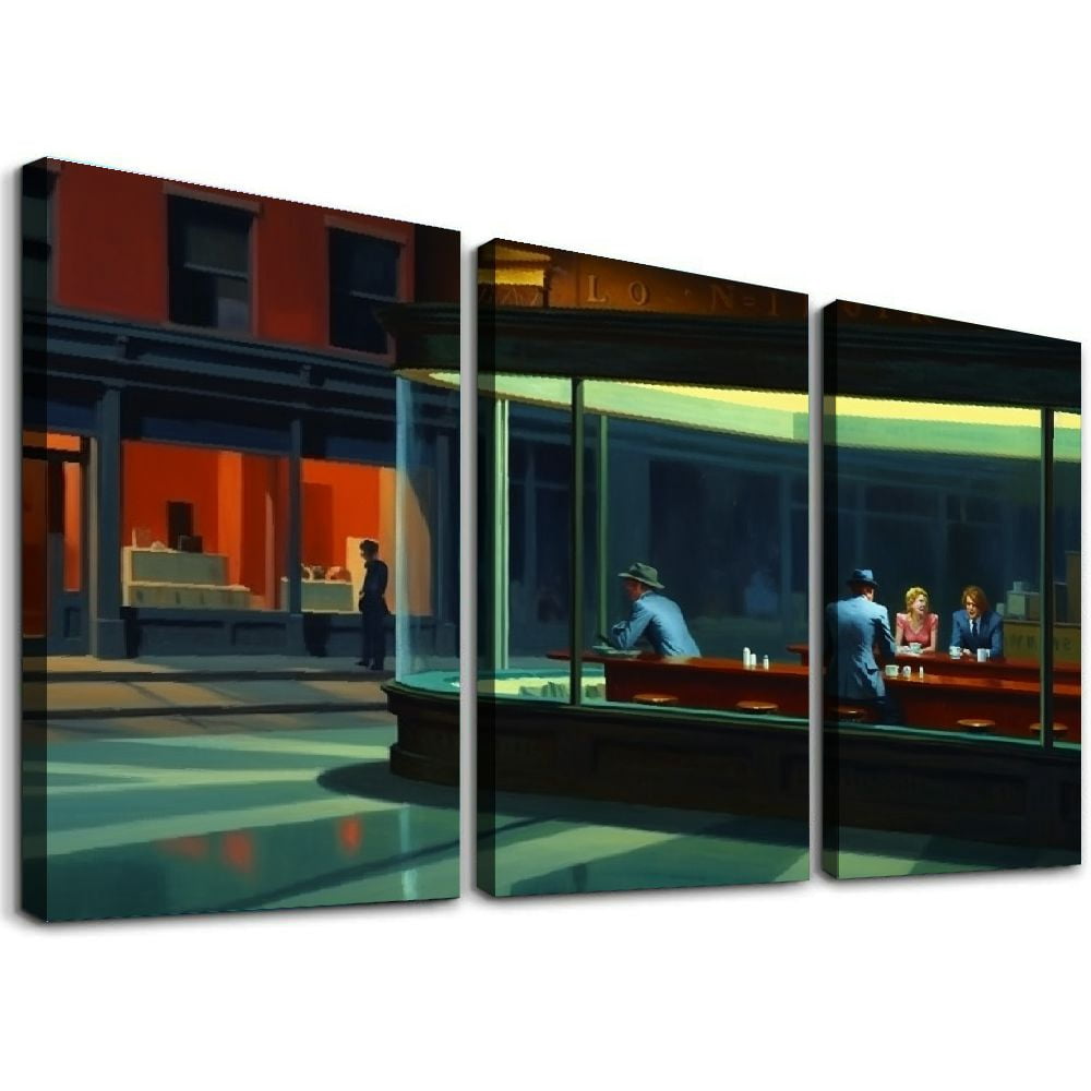 Nawypu Nighthawks, 1942 Canvas Wall Art Print, Home Decor Artwork, 12 ...