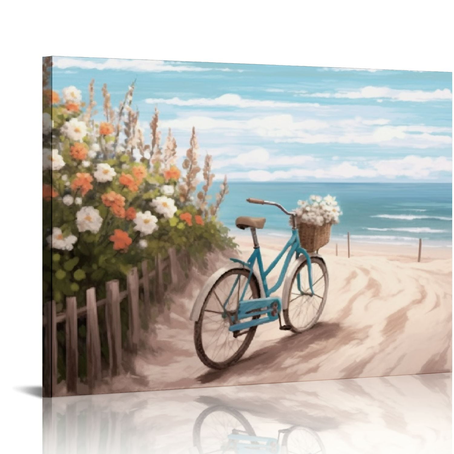 Nawypu Ocean Wall Art for Bedroom Coastal Canvas Print Seascape Picture ...