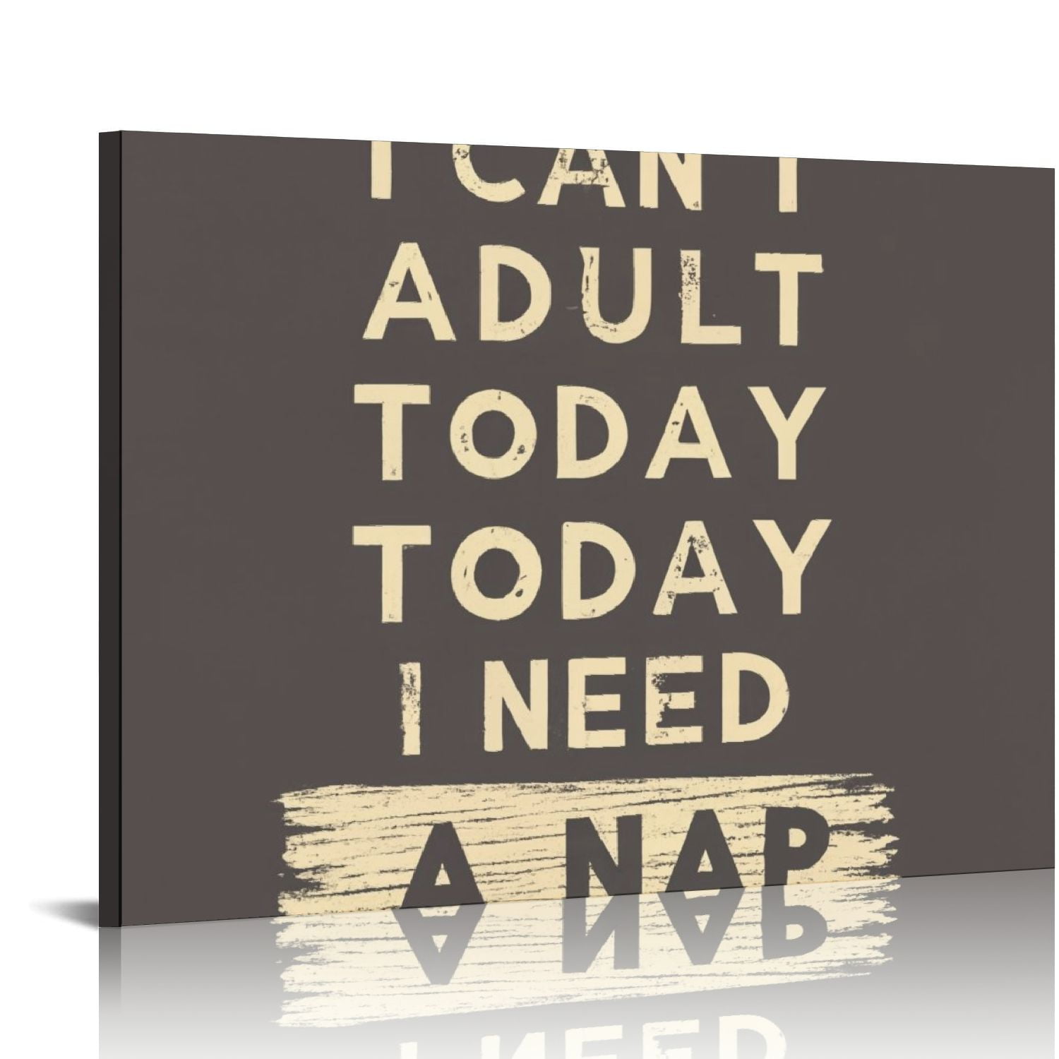 Nawypu Office Quote Canvas Wall Art Framed Print 8x8 Inch Rustic I Can ...