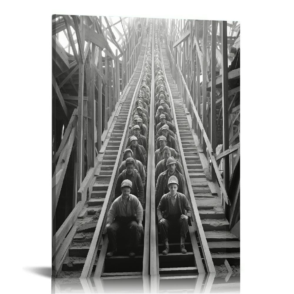 Nawypu Old Coal Miner Photo Poster Picture Canvas Print Home Decor ...