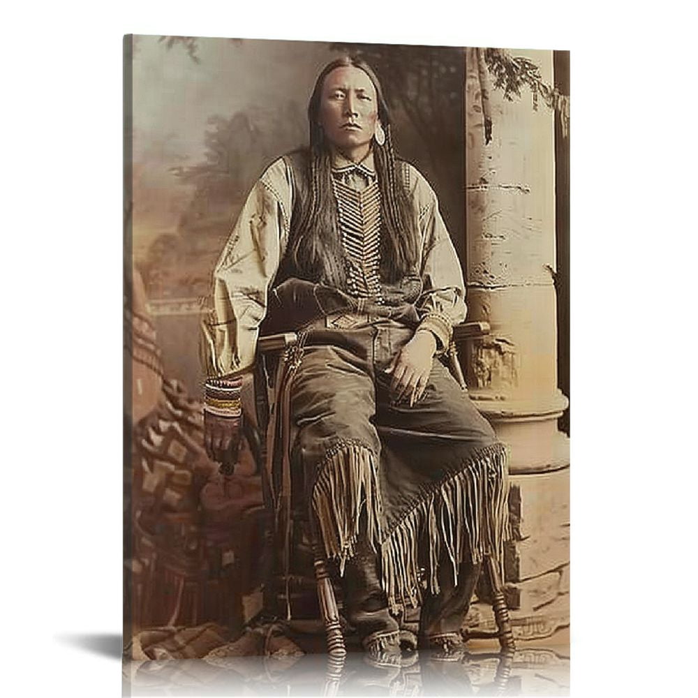 Nawypu Old Photo of Native American Indian Warrior Wall Art Posters ...