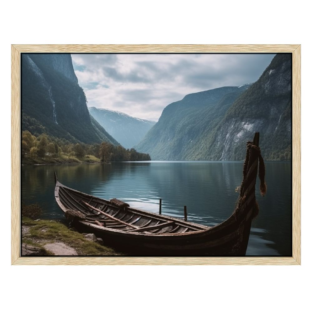 Nawypu Old Viking Longship Landscape Boat Norway Lake Poster Picture HD ...