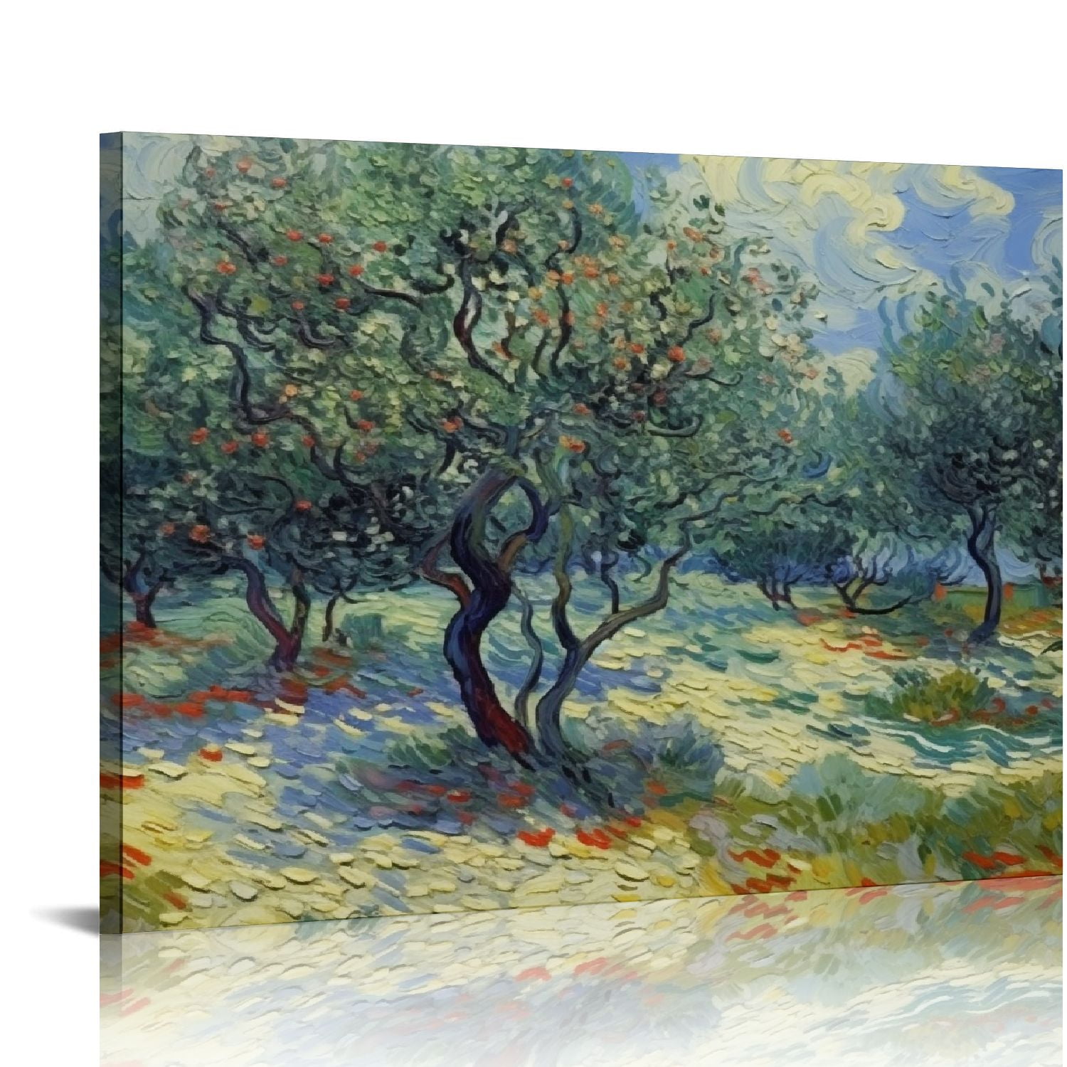 Nawypu Olive Grove Canvas Print of Vincent Van Gogh Wall Art Paintings ...