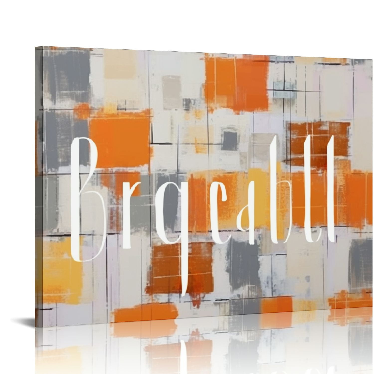 Nawypu Orange Decor Orange Abstract Wooden Wall Decor Orange Kitchen ...