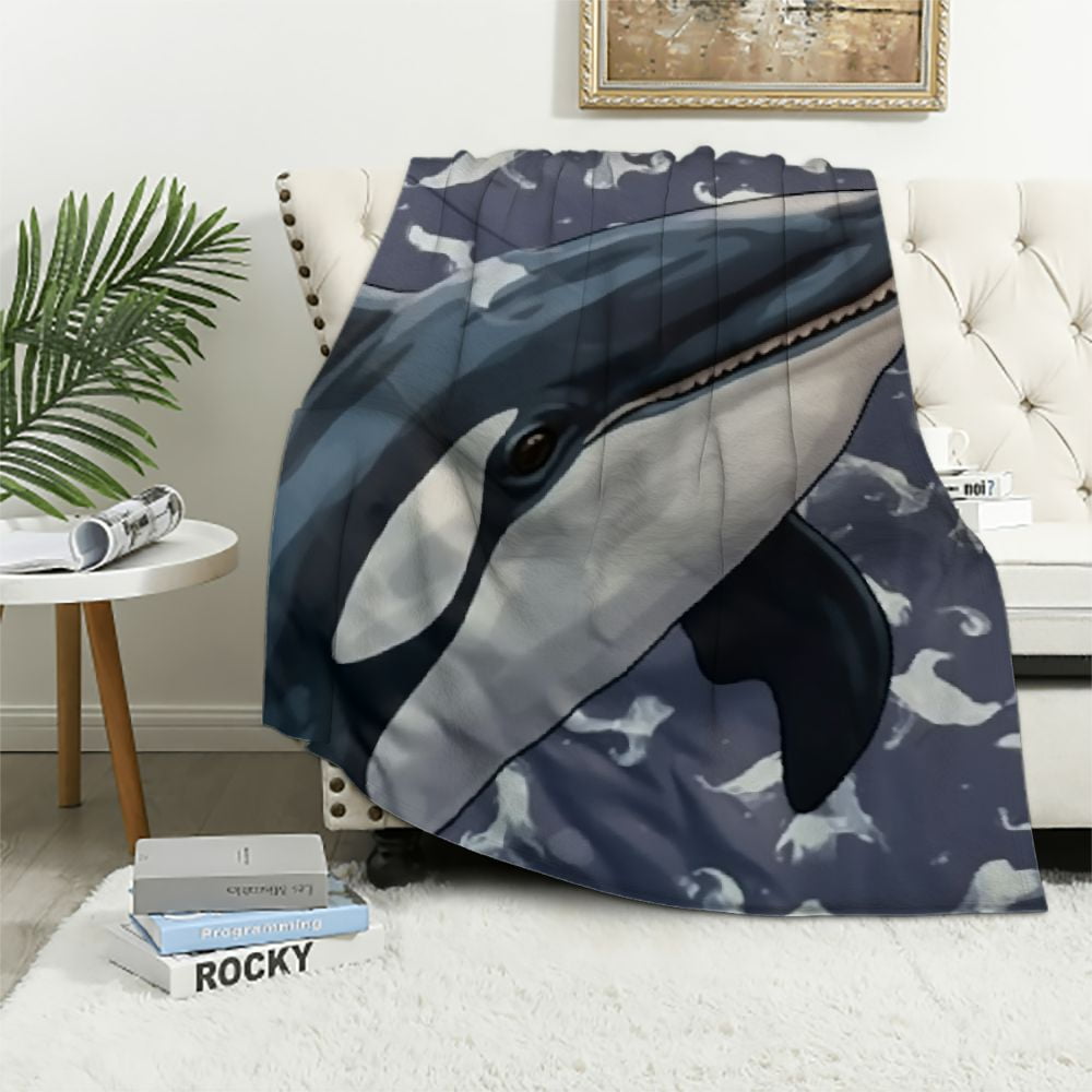 Nawypu Orca Blanket,Orca Gifts for Kids,Plush Orcas Throw,Soft ...