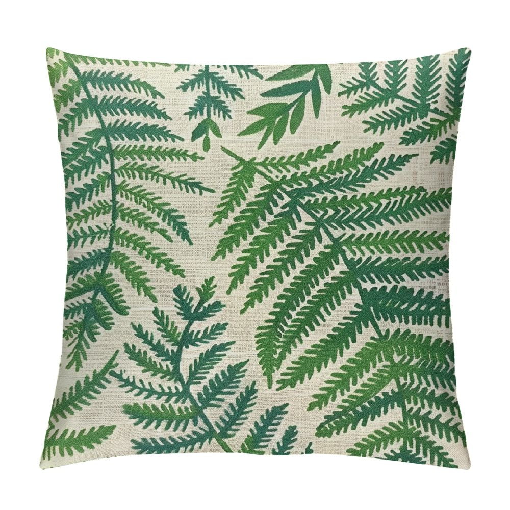 Nawypu Outdoor Green Leaves Plant Throw Pillow Covers Cases Decorative ...