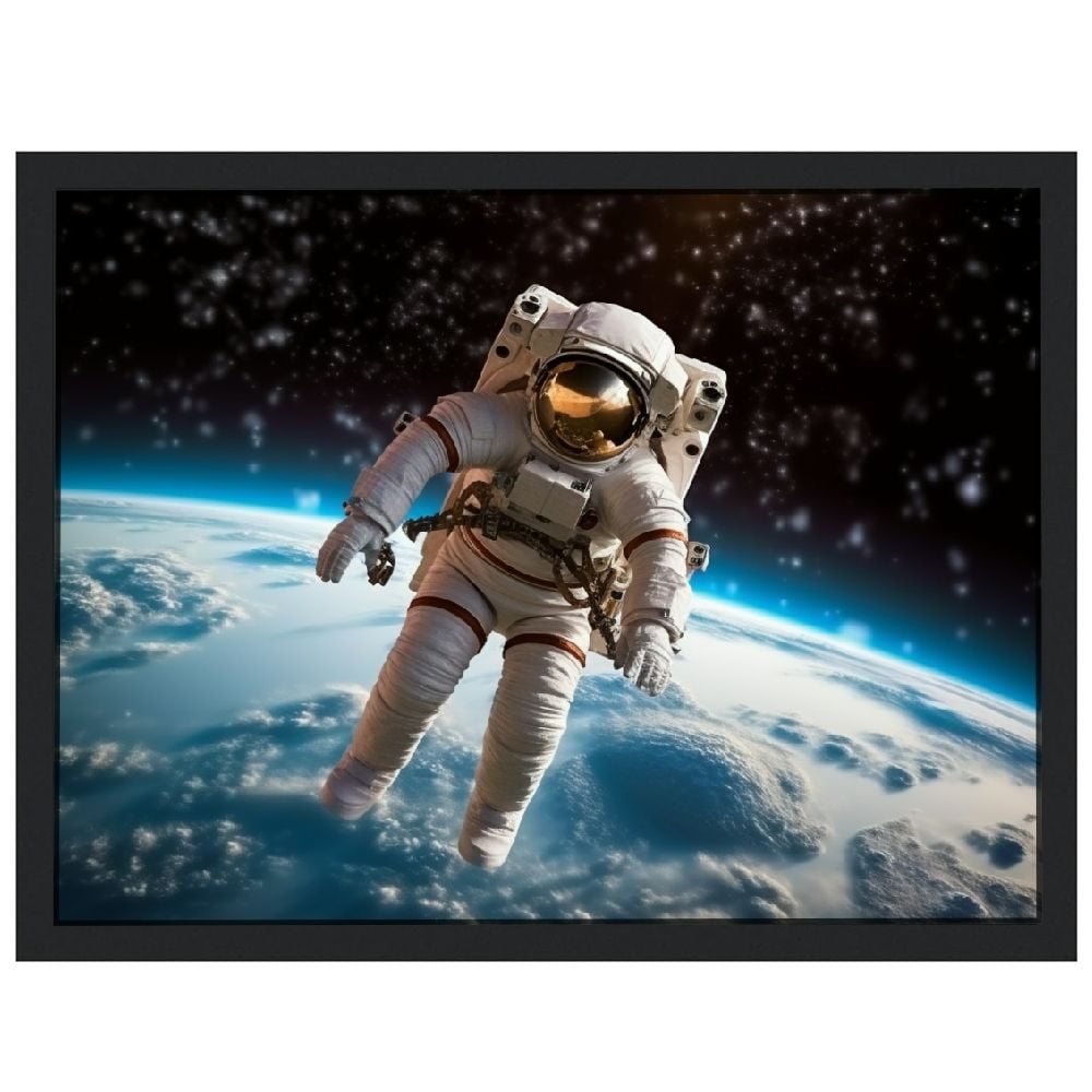 Nawypu Outer Space Wall Art Posters - Framed Astronaut on Earth ...