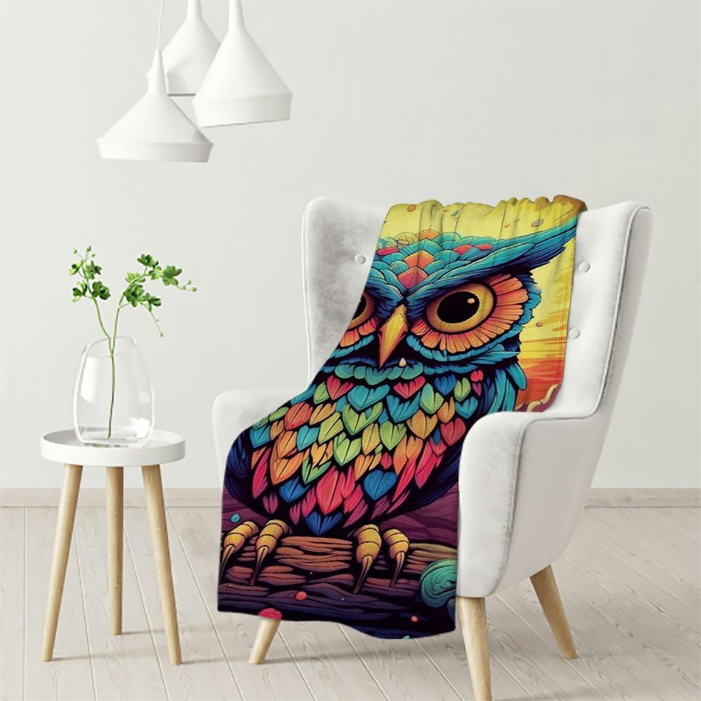 Nawypu Owl Blanket, Cute Owl Kawaii Animal Throw Blanket, Funny Owl ...