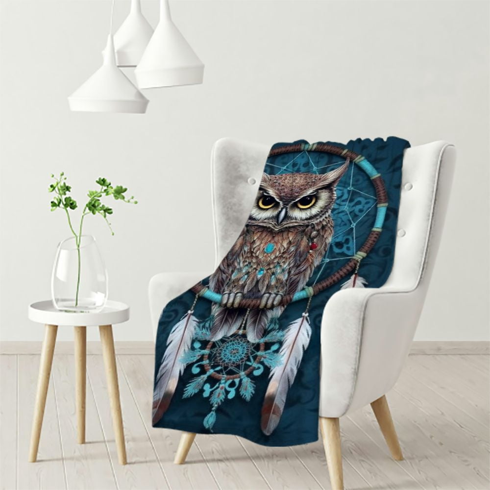 Nawypu Owl Dream Catcher Throw Blanket Lightweight Travel Blanket Warm ...