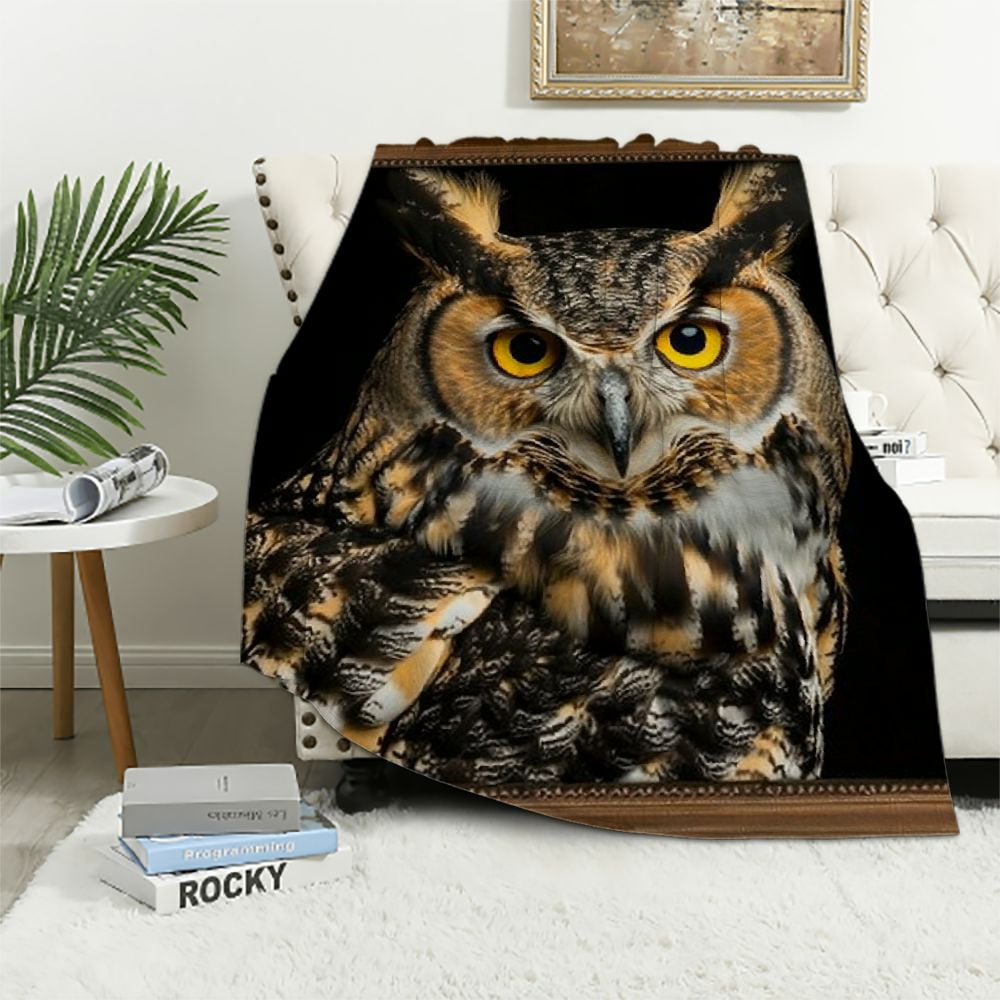 Nawypu Owls Gifts for Women Men, Owl Decor Blanket, Owls Print Throw ...