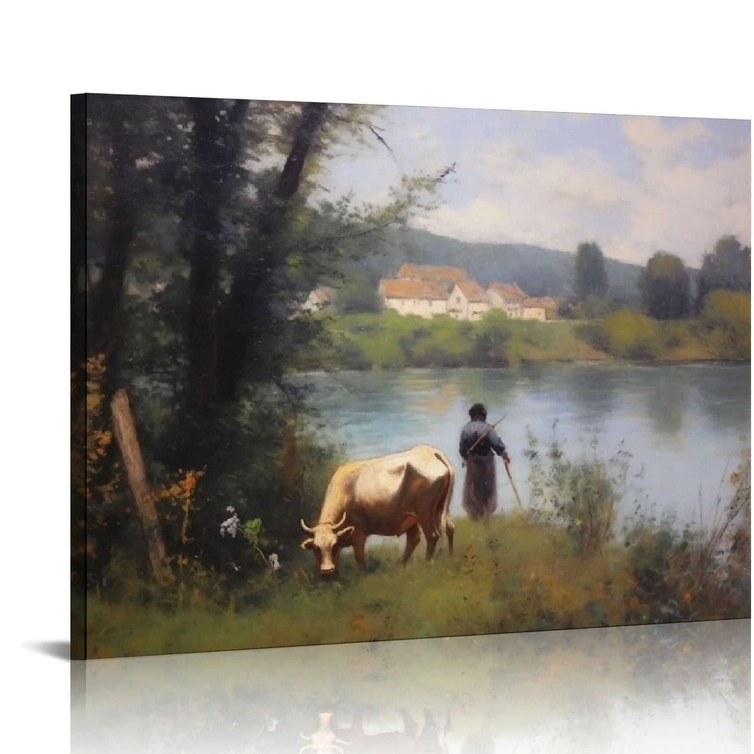 Nawypu Painter Camille Corot Art Painting Poster Cowherd And Her Child ...