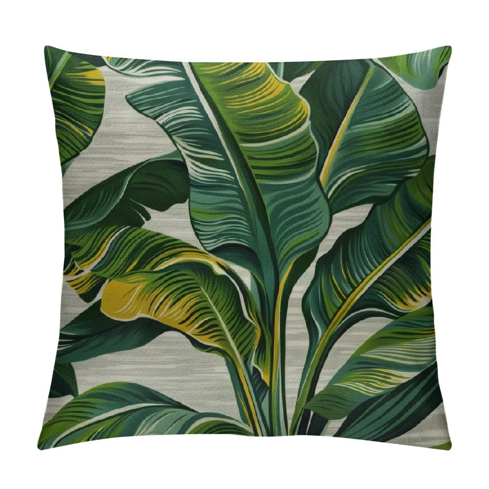 Awypu Palm Leaves Decorative Throw Pillow Cover Case,Tropical Palm ...