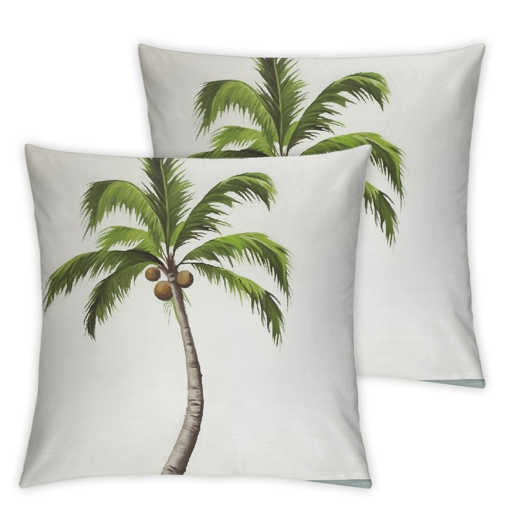 Nawypu Palm Tree Pillow Cushion Cover 2pcs Cartoon Palm Tree Image ...