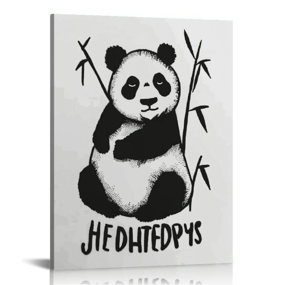 Nawypu Panda Just A Girl Who Loves Pandas White Canvas Wall Art ...