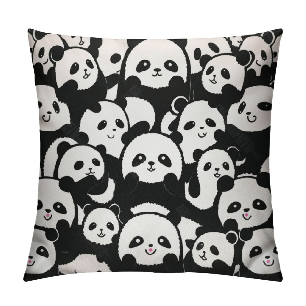Nawypu Panda Pillow Covers,Kawaii Cute Panda Throw Pillow Covers for ...