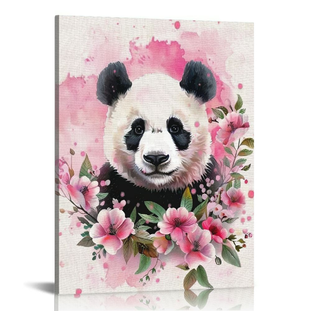 Nawypu Panda Print, Panda Wall Decor, Panda Print on Canvas, Watercolor ...
