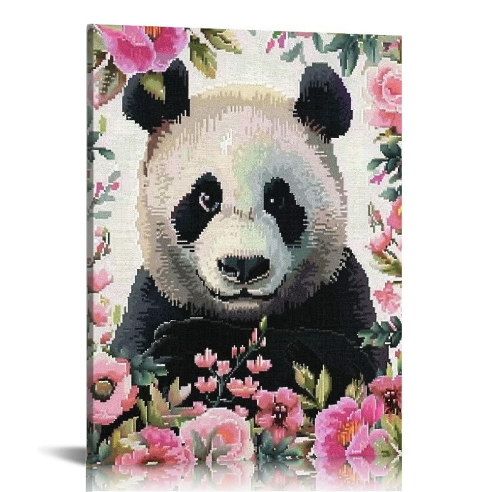 Nawypu Panda Print, Panda Wall Decor, Panda Print on Canvas, Watercolor ...