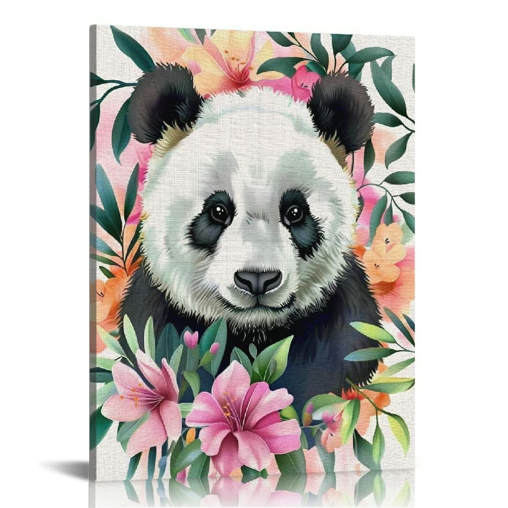 Nawypu Panda Print, Panda Wall Decor, Panda Print on Canvas, Watercolor ...